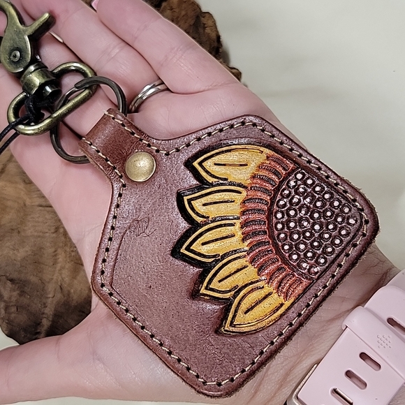 Myra Bag | Accessories | Last One Handtooled Leather Sunflower Key Fob ...